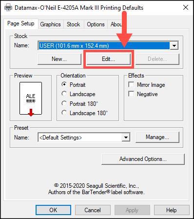 How do I change the label size settings for my Datamax printer ...