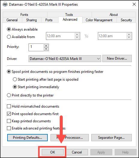 How do I change the label size settings for my Datamax printer ...